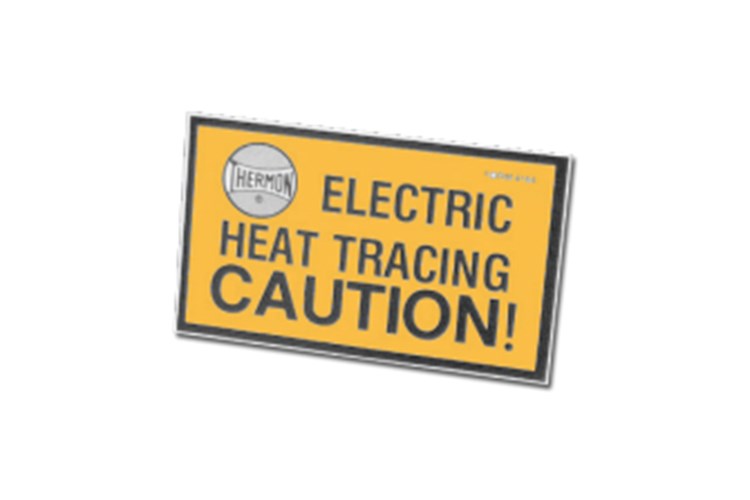 Thermon Tracing Warning sticker - HANKO Technical Insulation and Metals